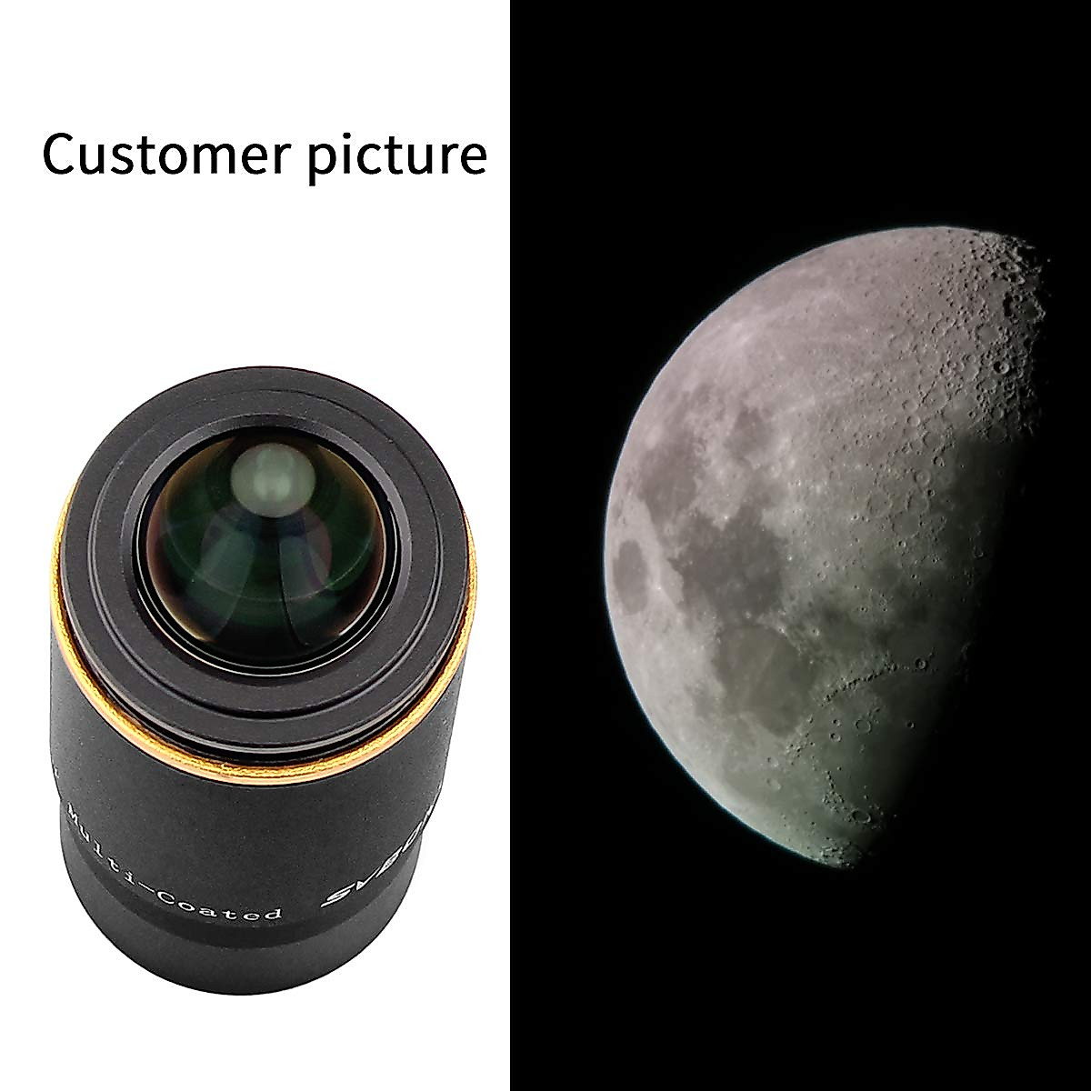 SVBONY Telescope Eyepiece Fully Multi Coated 1.25 inches Telescope Lens 66 Degree Ultra Wide Angle HD Telescope Accessory (6mm 9mm 15mm 20mm)