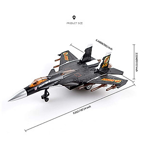 HSOMiD Army Air Force Fighter Jet Toy Military Airplane - Fun Lights and Sounds, Bump and Go Action Pretend Play Kids Aircraft Bomber Plane