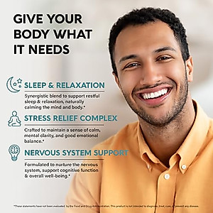 GABA L-Theanine 900 mg - Made in USA - Magnesium | Vitamin B6 - Calm, Sleep, Relaxation & Mood Support - 750 mg Gamma AminoButyric Acid, 150 mg L-Theanine - Non-Habit Forming, Vegan - 120 Capsules