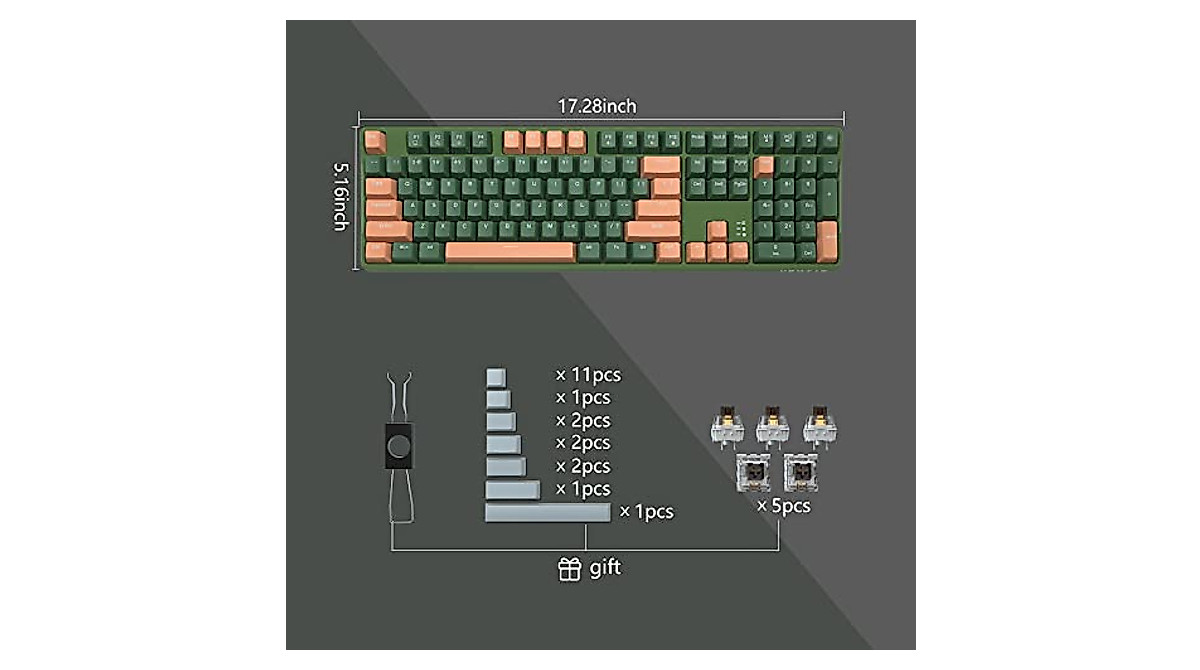 UBOTIE Wired Gaming Mechanical Keyboard - RGB & Programmable