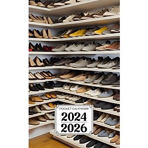 Pocket Calendar 2024-2026: Two-Year Monthly Planner for Purse , 36 Months from January 2024 to December 2026 | Shoe vault