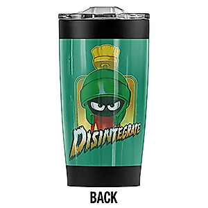 Logovision Looney Tunes Marvin Disintegrate Stainless Steel Tumbler 20 oz Coffee Travel Mug/Cup, Vacuum Insulated & Double Wall with Leakproof Sliding Lid | Great for Hot Drinks and Cold Beverages