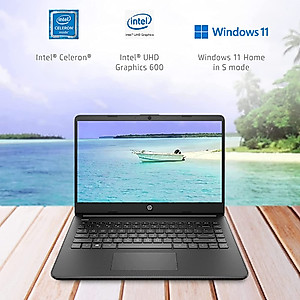 HP Latest Stream 14" HD Laptop, Intel Celeron Processor, 8GB Memory, 64GB eMMC Storage, Fast Charge, HDMI, Up to 11 Hours Long Battery Life, Office 365 1-Year, Win 11 S, Microfiber Bundle, Black