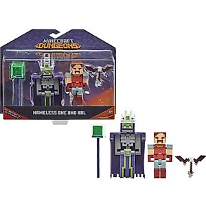 Mattel Minecraft Dungeons 2-Pack of Action Figures with Nameless One & Hal in 5.5-inch Scale, Collectible Set Inspired by The Video Game
