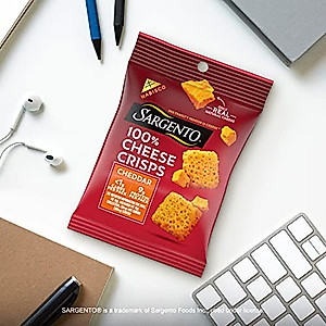 SARGENTO® 100% Cheese Crisps Variety Pack, Parmesan and Cheddar, 10 Snack Packs
