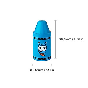 Crayola Storage Large Tip– Colorful Tip Character Storage Box, Creative Container For Kids Arts And Crafts Supplies, Stationeries, Small Toys And Keepsakes - Cerulean, Kids 3.5 Years And Up
