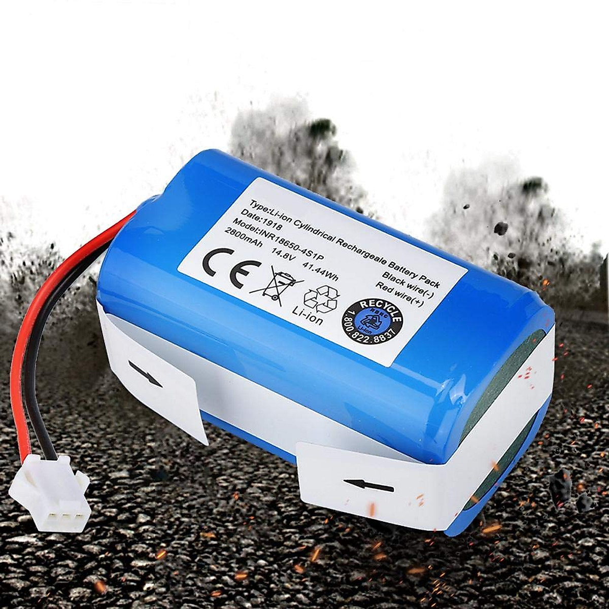 Zopsc 14.8V 2800Mah High Capacity Replacement Lithium-ion Battery for Ecovacs N79S Robot Vacuum Cleaner, No Memory Effect