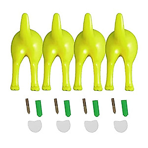 KKirafairy 4Pcs Nordic Plastic Dog Tail Hooks Wall Mounted Coat Hat Key Hanger Decoration