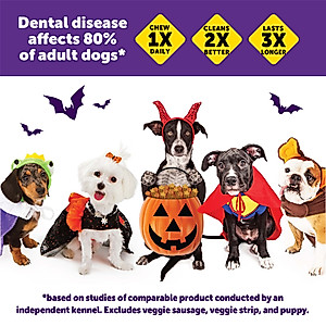 Whimzees by Wellness Halloween Natural Dental Chews for Dogs, Long Lasting Treats, Grain-Free, Freshens Breath, Small Breed, 12 Count