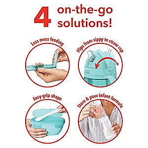 Skip Hop Baby Feeding Travel Set, 6pc, Soft Tea