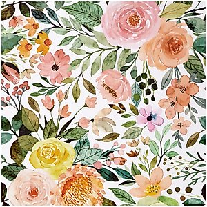 Beautysaid Wallpaper Peel and Stick Floral：Boho Textured Wall Paper for Bedroom Bathroom Renter Friendly Waterproof Pink Watercolor Modern Wallpaper for Kitchen Cabinet(Watercolor,17.5x118 inch)