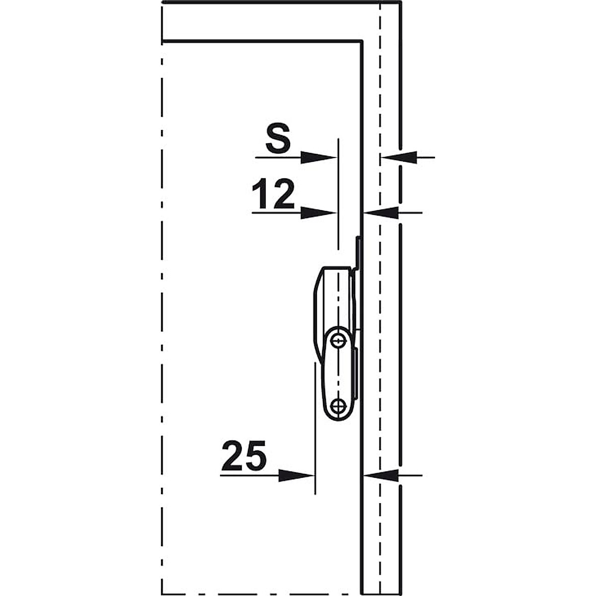 Flap Stay Hamper Kit, For Slanted Laundry Hamper, With adjustable spring force Nickel-Plated