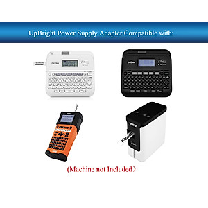 UpBright 12V AC/DC Adapter Compatible with Brother P-Touch D410 PT-D410 PT-D410VP D460BT PT-D460BT PT-D460BTVP Label Maker Printer ADE001A AD-E001A US UU324-1220 2A 12VDC Power Supply Battery Charger