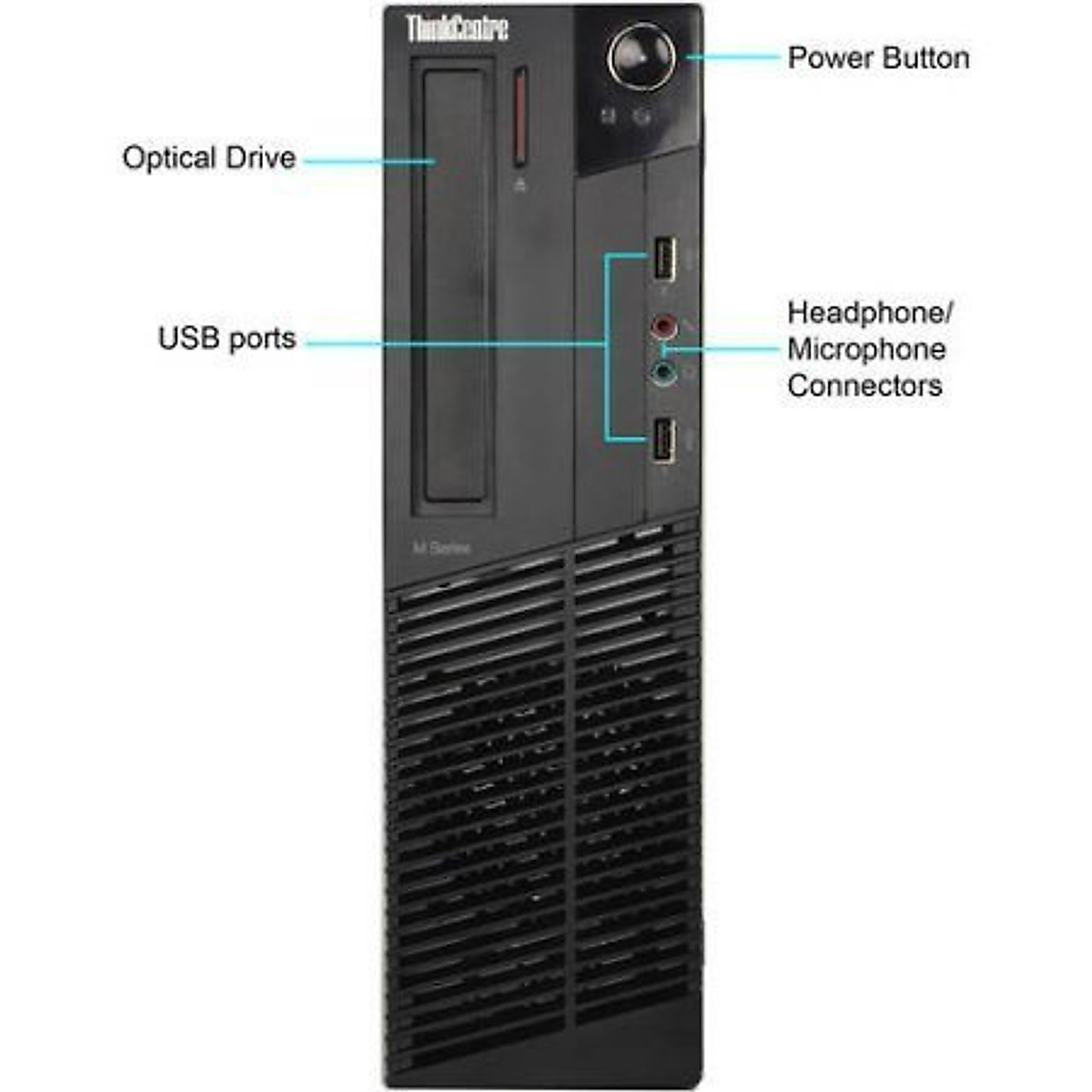 Lenovo ThinkCentre M92 SFF Premium Flagship Business Desktop Computer, Intel Quad-Core i7-3770 up to 3.9GHz, 8GB RAM, 2TB HDD, USB 3.0, DVD, WiFi, Windows 10 Pro (Renewed)