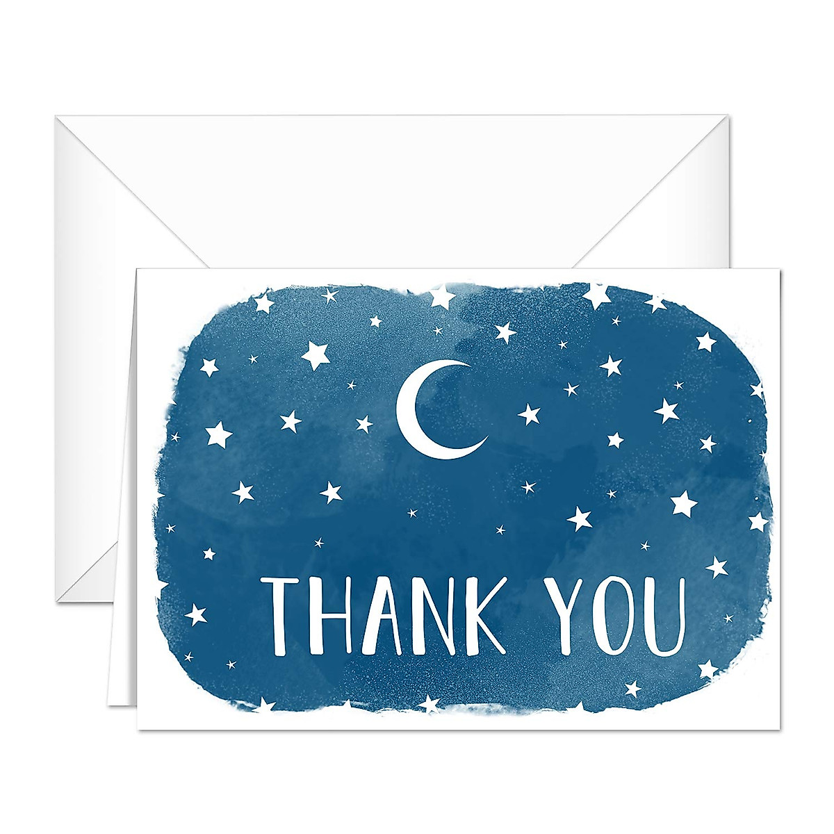 Starry Delight Thank You Cards / 24 Baby Shower Thank You Cards / 6 Night Sky Appreciation Greeting Card Designs / 3 1/2" x 4 7/8" New Baby Gratitude Note Cards/Made In The USA
