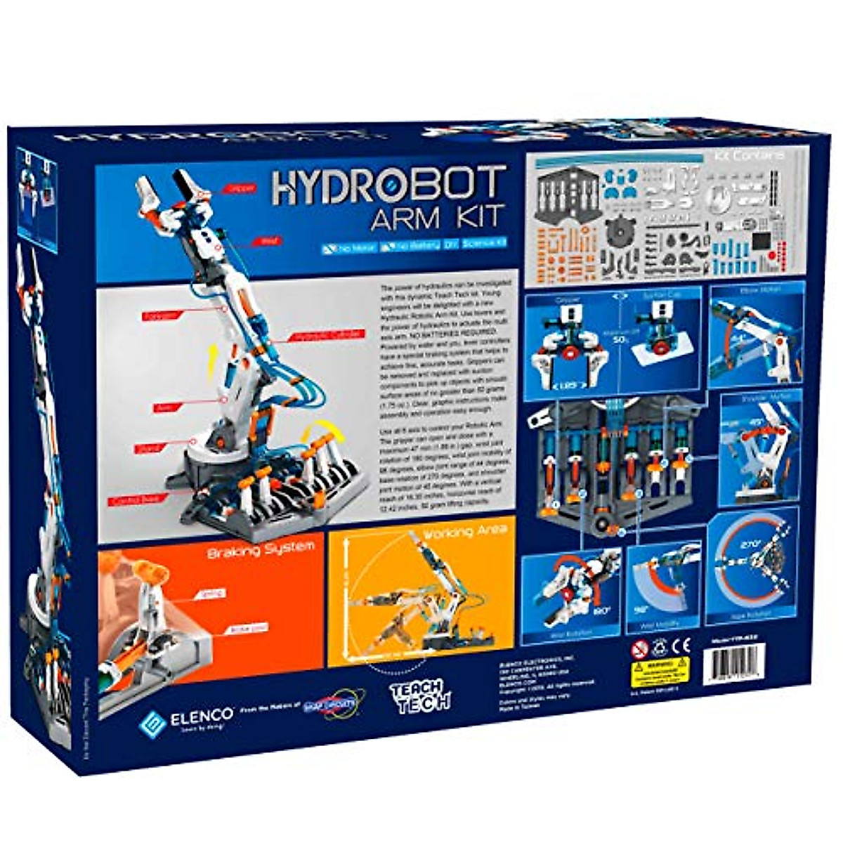 Teach Tech “Hydrobot Arm Kit”, Hydraulic Kit, STEM Building Toy for Kids 12+