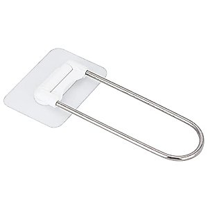 Fdit Multifunctional Household Stainless Steel Hanger Storage U‑Shape Wall Storage Rack Clothes Hanger Organizer for Bathroom Balcony White