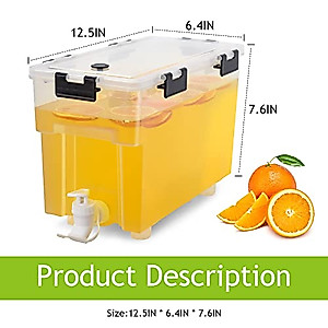 1.5 Gallon Drink Dispenser For Fridge,Beverage, Water Dispenser With Spigot.Juice Containers With Lids For Fridge,Parties And Daily Use. 100% Sealed And Filter Screen.BPA FREE.