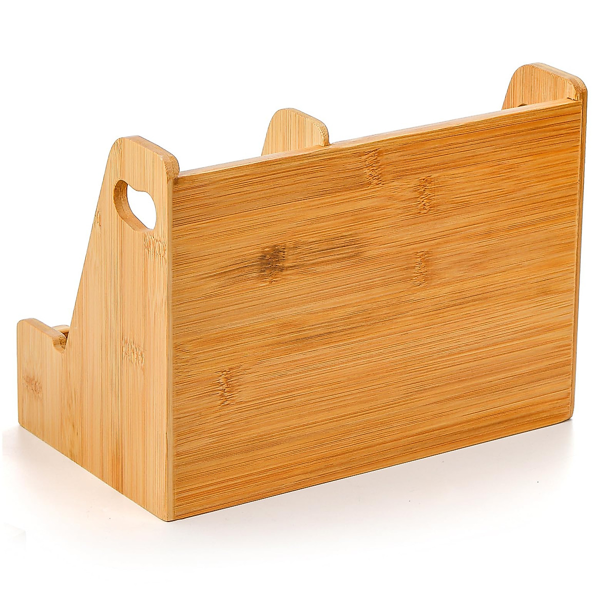 Elsjoy 3 Pieces Bamboo Desk Organizer Set with Pen Holder, Table Organizer Caddy Office Desk Accessories Storage Holder with Handle, Desktop Organizer for Office Supplies, Vanity, Mail