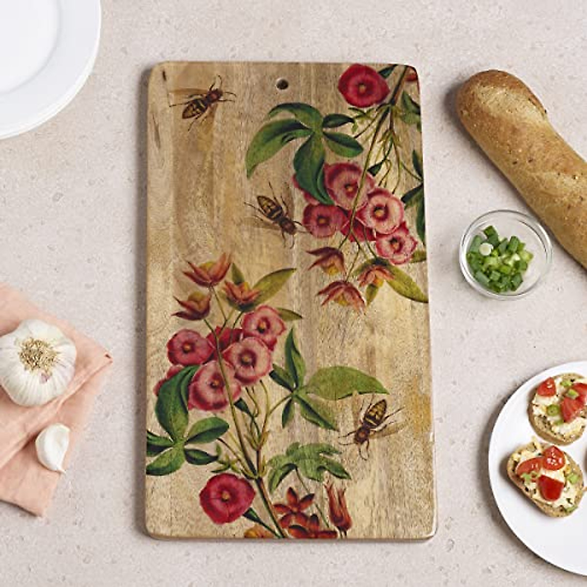 Fitz and Floyd Vintage Vibe Bees Serve Board, 16 Inch, Multicolor