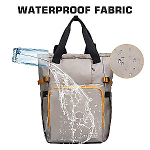 Diaper Bag Backpack,Baby Bag with Portable Changing Pad Insulated Pockets Waterproof Diaper Bag Tote for Mom Dad Women Boy Girl Stroller Diaper Backpack,Mommy Bag Large Capacity Nappy Bag Beige