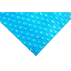 SunHeater Pool Solar Blanket - Heavy Duty Rectangular Pool Solar Cover with Bubbles - Heat Transfer Solar Pool Heater for In-Ground Swimming Pools - Durable 12 Mil Thick Polyethylene - 12' x 24' Feet