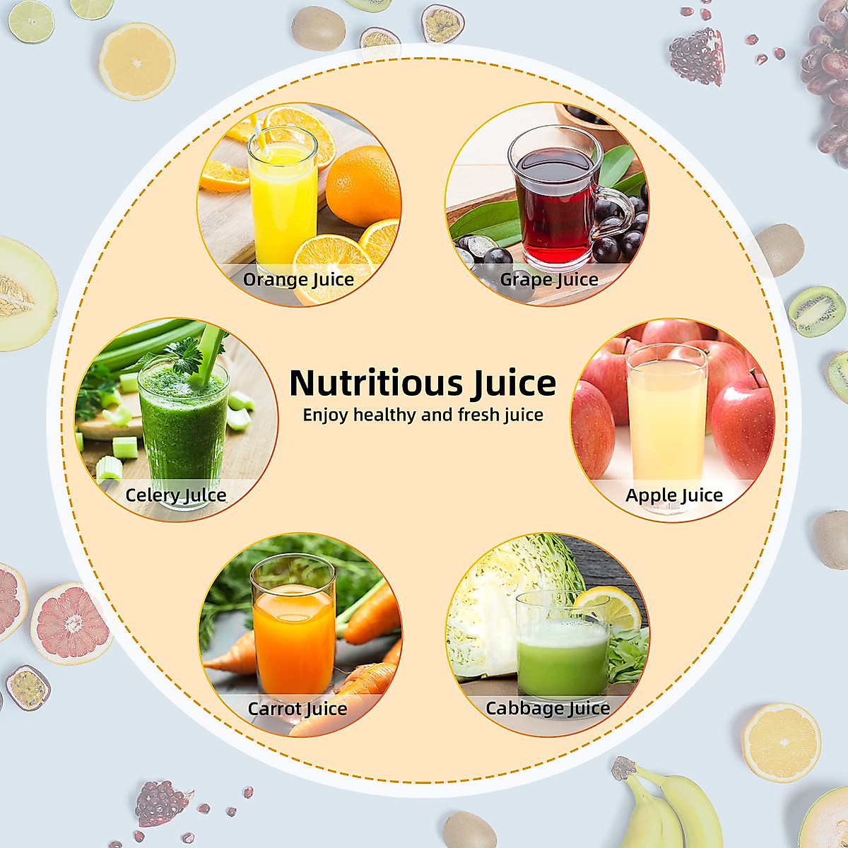 Masticating Juicer Accessories, Gdrtwwh Juicer Machines Attachments Compatible with All KitchenAid Stand Mixers and Cuisinart SM-50BC/SM-50R/SM-50TQ/SM-50BL/SM-50BK Stand Mixers,Black