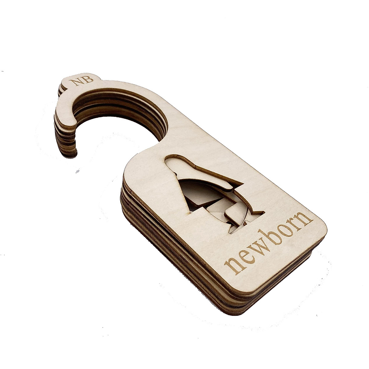 Goldenvalueable Baby Closet Dividers Wooden Animal Style for Nursery - 8PCS