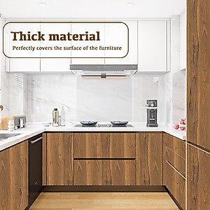 Abyssaly Brown Wood Grain Peel and Stick Wallpaper Natural Wood Look Contact Paper for Cabinets Desk Shelf Liner Removable Decorative Thicken Wooden Wallpaper Covering 15.7in X 118in