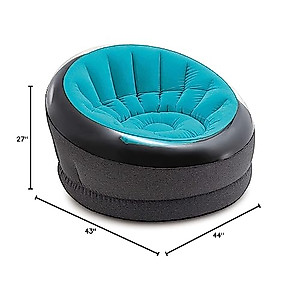 Intex Inflatable Empire Chair, 44" X 43" X 27", Color May Vary, 1 Pack