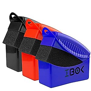 Tire Dressing Applicator 3 Pieces Shine Car Cleaning Supplies, Foam for Detailing, Durable and Reusable Pads Sponges Glass, 2.7in x 1.5in x 4in, Red, Black, Blue
