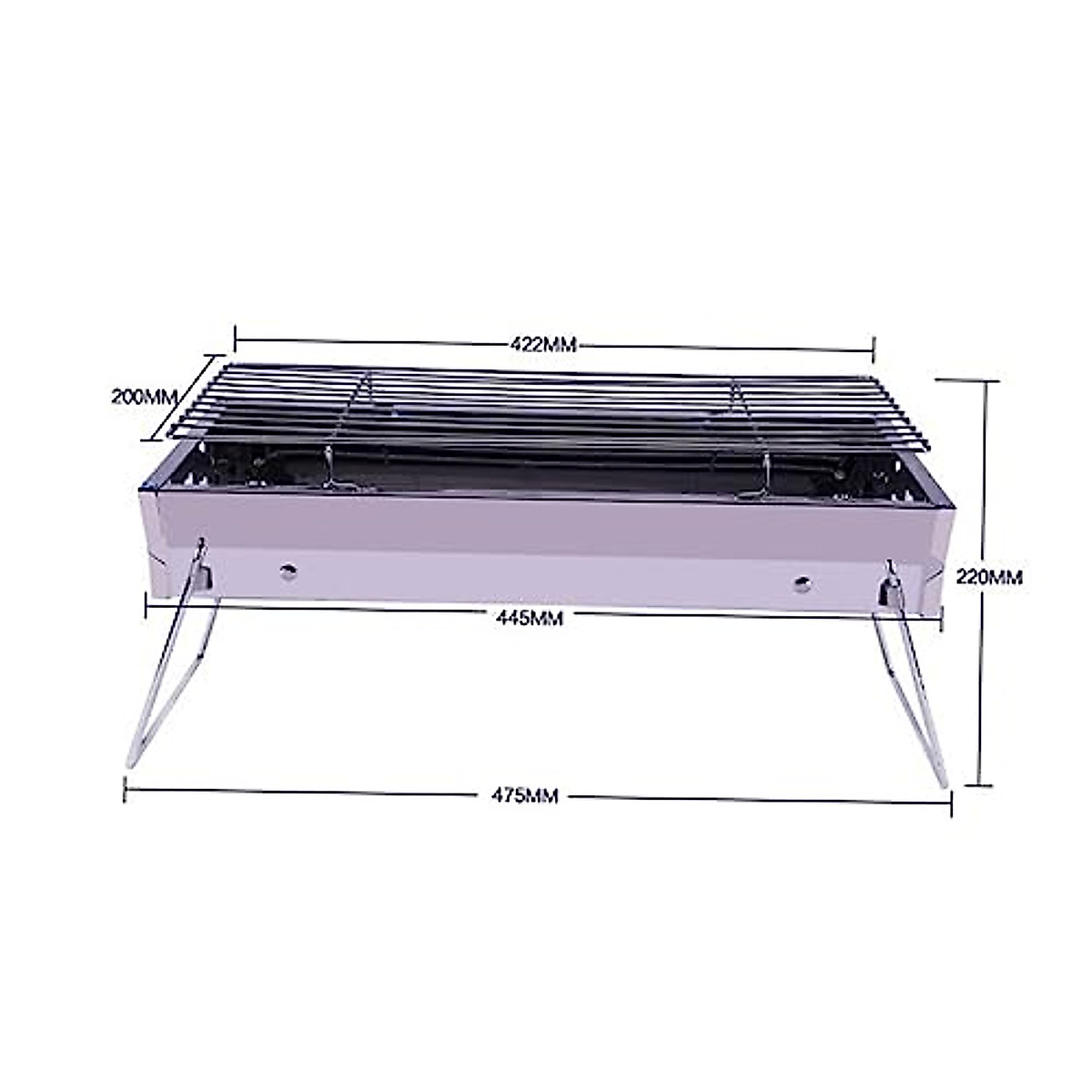 Yardwe stainless steel grill grate stainless steel baking rack Portable BBQ grill Stainless steel BBQ grill portable charcoal grills outdoor grills stainless steel charcoal grill barbecue