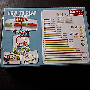 spaghetteez Craft kit for Kids from 4 Years, Sensory Toys for Boys and Girls, Ideal as a Gift, Flexible Construction Toys for Arts and Crafts in a Set of 100 Pieces