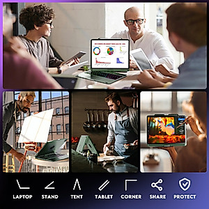 BABG Keyboard Case for iPad Air 13 inch, iPad Pro 12.9(6th/5th /4th/3rd Gen) Case with Keyboard,360° Rotatable,Mulit-Toupad,Backlits,Wireless,Pencil Charging-Green