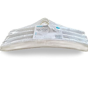 HANGERWORLD 4 Ivory 17inch Classic Satin Padded Hangers for Wedding Dress Non-Slip with Gilt Hook