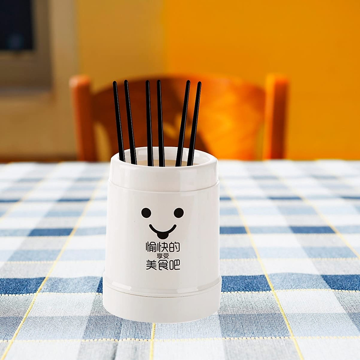 SOLUSTRE Kitchen Utensils Holder Kitchen Utensils Chopsticks Holder with Lid Cutlery Storage Holder Spoon Straw Basket Kitchen Tableware Organizer for Kitchen Countertop Beige 2pcs Silverware Holder