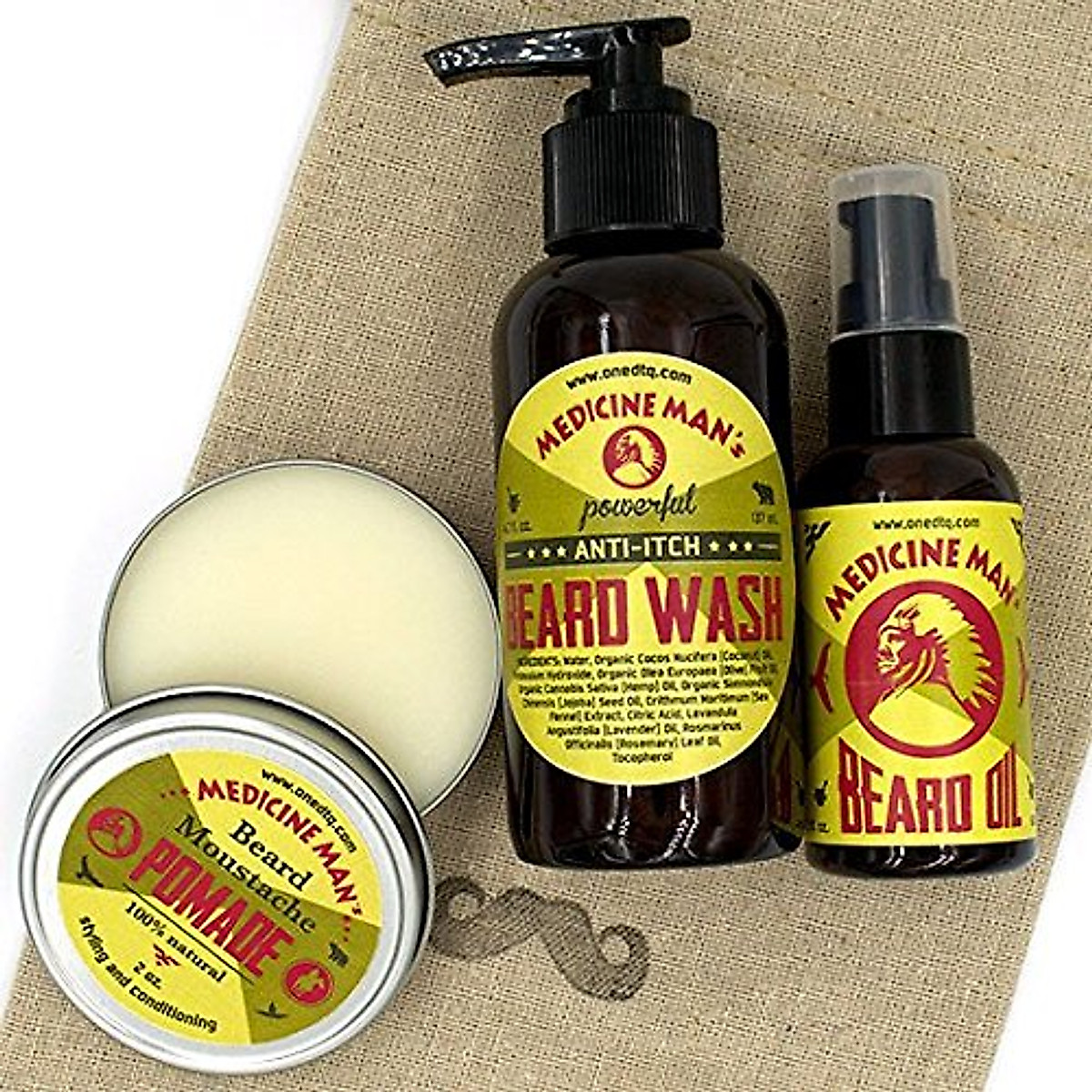 Medicine Man’s Beard Balm; Promotes Healthy Beard Growth, Premium Natural and Organic Butters and Oils, 2 Ounce, Mild Hold