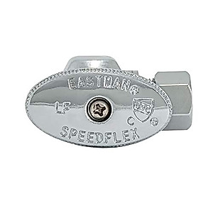 Eastman 1/2 Inch FIP x 3/8 Inch OD Compression Quarter Turn Angle Stop Valve, Brass Plumbing Fitting, Chrome, 10733LF