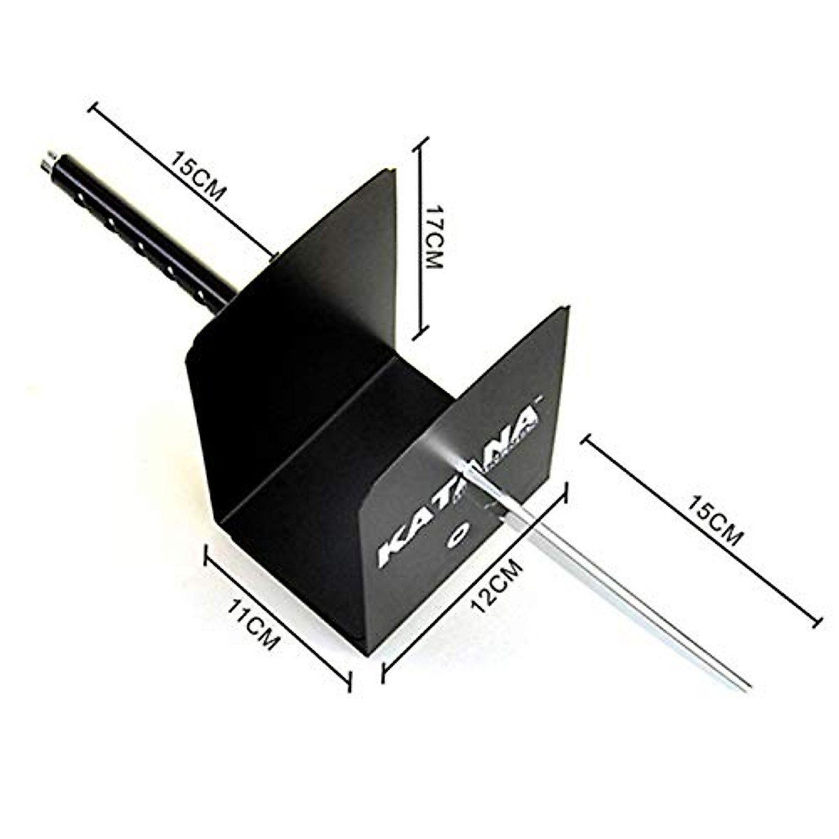 ZWCIBN Book Ends Decorative, Modern Metal Funny Unique Black DVD Bookends for Shelves, Katana Book Stopper Holder for Office Home , Desk Gifts Book Stands for Men and Book Lovers