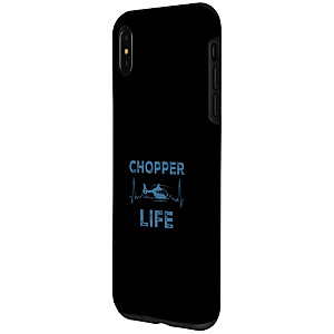 iPhone XS Max Helicopter Pilot Aviation Chopper Life Men Funny Heli Pilot Case