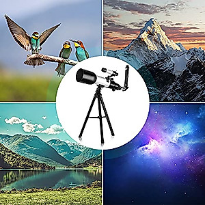 SZRWD Kids Astronomical Telescope, Professional 90X Astronomical Landscape Telescope with Tripod & 2 Magnification Eyepieces & 1.5X Barlow Len, Suitable for Children Beginners to Explore Science