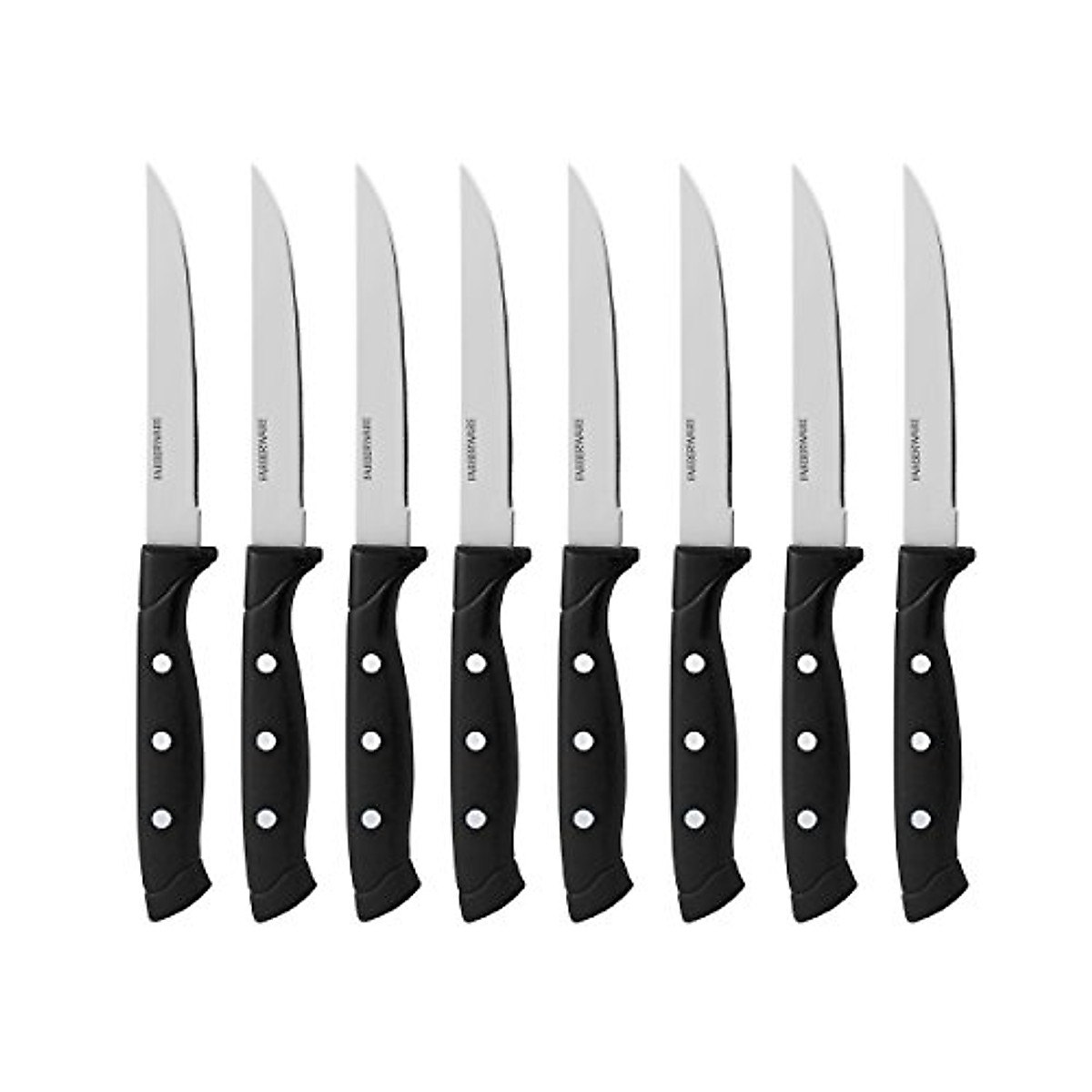Farberware 17-Piece Stainless Steel Knife and Kitchen Tool Set with Storage Carousel, Black