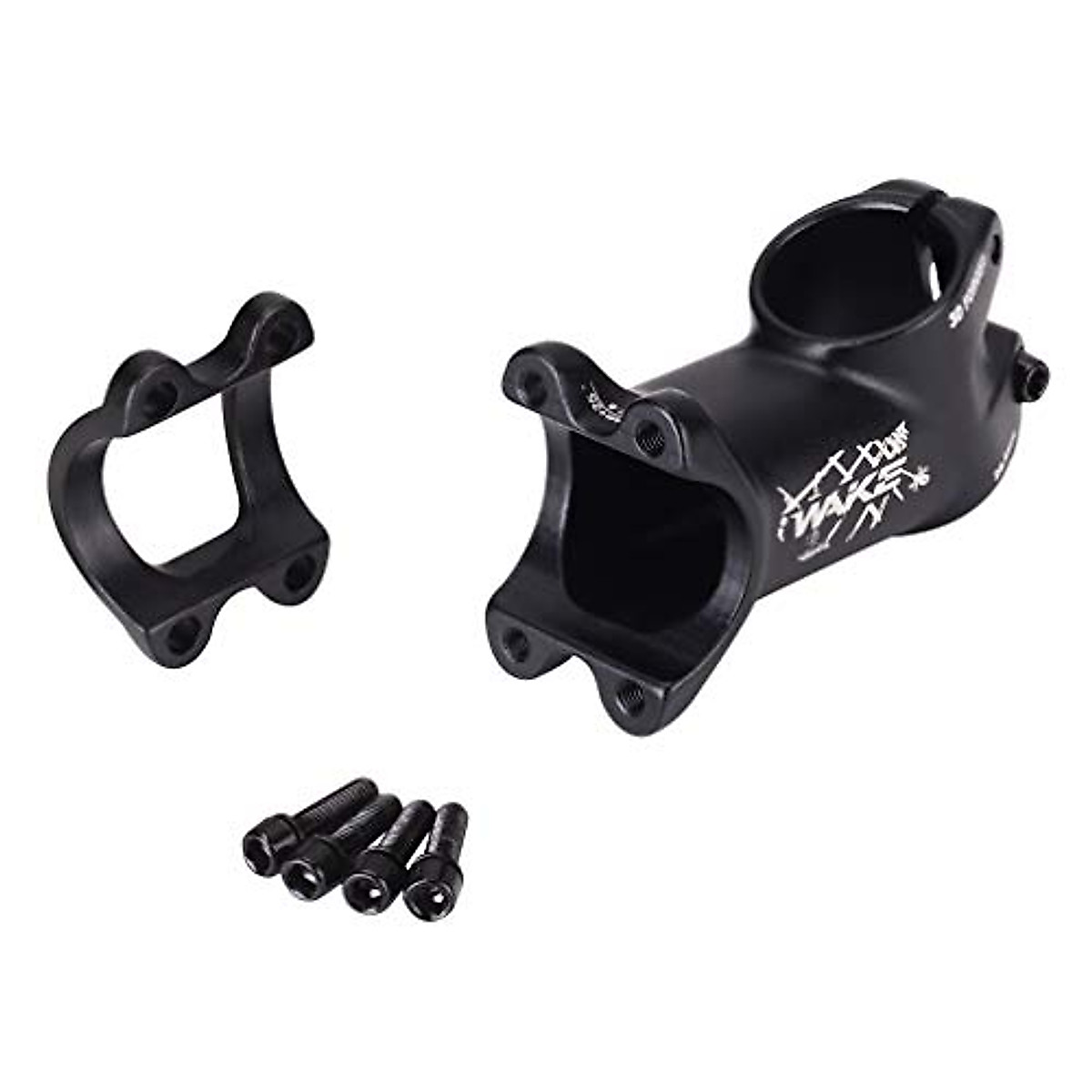 MTB Stem 31.8 Stem 70mm 25 Degree Wake Mountain Bike Stem Short Handlebar Stem for Most Bicycle, Road Bike, MTN, BMX, Fixie Gear, Cycling (Aluminum Alloy, Black)