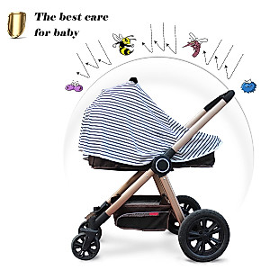 Baby Nursing Cover & Nursing Poncho - Multi Use Cover for Baby Car Seat Canopy, Shopping Cart Cover, Stroller Cover, 360° Full Privacy Breastfeeding Coverage, Baby Shower Gifts for Boy&Girl