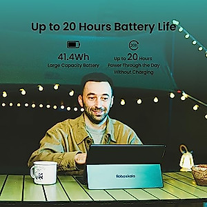 Robo & Kala 2 in1 Laptop, 690g Lightweight, Up to 20H Long Battery Life, 12.6’’ AMOLED Touchscreen, Snapdragon 5nm PC Processor, 16GB RAM, 512GB SSD, Win 11, 4K Webcam, WiFi & Bluetooth, Device Only