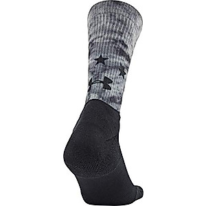 Under Armour Adult Unrivaled Novelty Crew Socks, 1-Pair , Black/Asst , Large