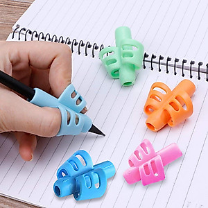 Mlife Pencil Grips - 10PCS Children Pencil Holder Writing Aid Grip Trainer, Ergonomic Training Pen Grip Posture Correction Tool for Kids (Set of 10PCS)
