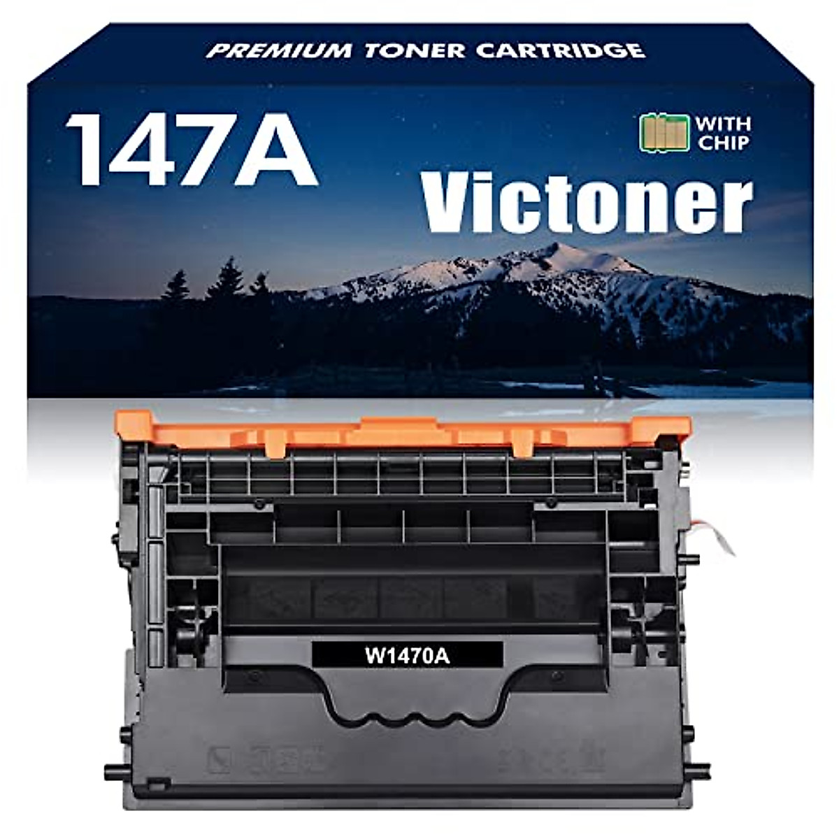 147A Black Toner Cartridge 1-Pack (with Chip) Compatible Replacement for HP 147A 147X W1470A W1470X for HP Laserjet Enterprise M610n M611dn M611x M612dn M612x MFP M634h M635fht M635h Printer Ink