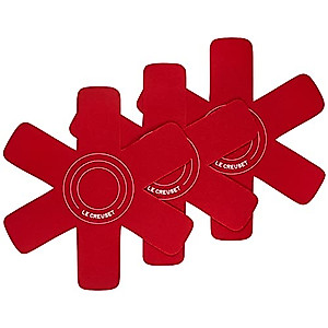 Le Creuset Set of 3 Felt Cookware Protectors - Cerise