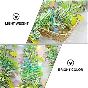 VALICLUD 3PCS Easter Party Tinsel Garland DecorationShiny Hanging Twist Tinsel Ornaments for Easter Birthday New Year Hanging Decorations